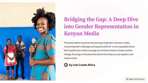 Bridging The Gap A Deep Dive Into Gender Representation In Kenyan Media Pdf