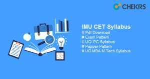 IMU CET Syllabus 2025 Pdf Download Exam Pattern UG PG
