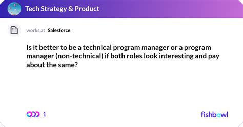 Is It Better To Be A Technical Program Manager Or Fishbowl