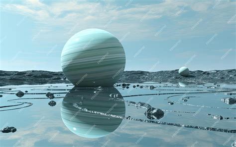 premium photo 3d animation with a saturn planet coming from space in the style of light