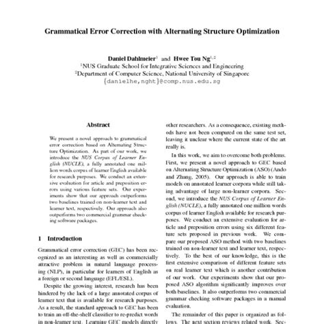 Grammatical Error Correction With Alternating Structure Optimization