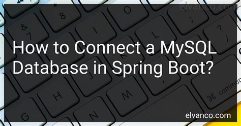 How To Connect A Mysql Database In Spring Boot In