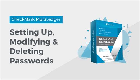 How To Set Modify And Delete Users And Passwords In Multiledger Checkmark Knowledge Base