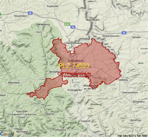 Postleitzahlgebiet 74523 - PLZ