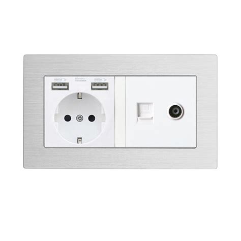 Atlectric DE EU RU Plug Wall Socket With LED Indic Vicedeal
