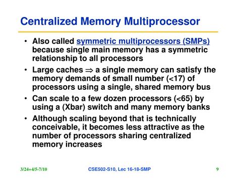 Ppt Cse 502 Graduate Computer Architecture Lec 16 18 Symmetric