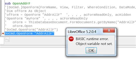 How To Use Docmd To Open A Form 5024 English Ask Libreoffice
