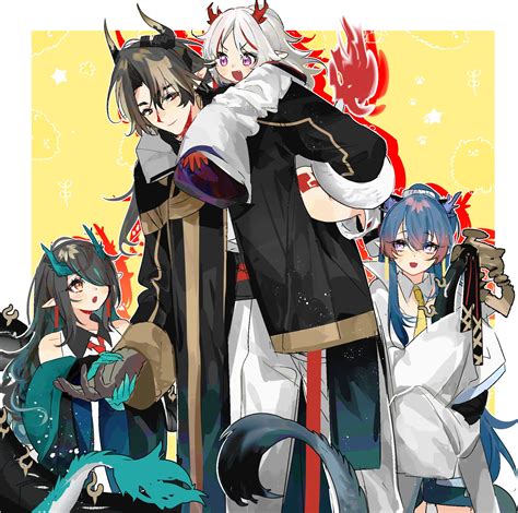 Dusk Nian Chongyue And Ling Arknights Drawn By Jiaozixu Danbooru