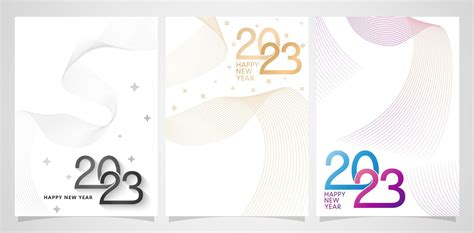 Illustration Of 2023 Waving Lines For Covering Calendar Social Media