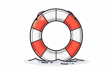 A Red And White Life Preserver Premium Ai Generated Image