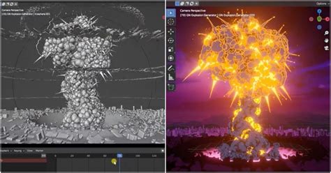Spectacular Anime Style 3d Explosion Set Up In Blender