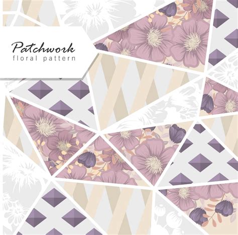 Patchwork Abstracto Con Flores Vector Premium Patchwork Abstracto Con Flores Vector Premium