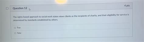 Solved Question 124 ﻿ptsthe Rights Based Approach To Social