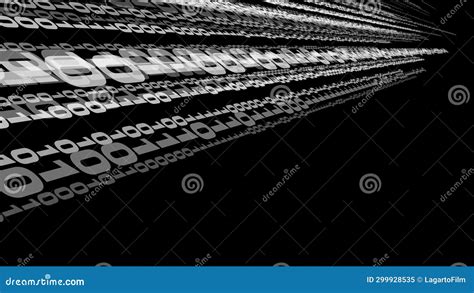 Binary Code On Black Background Cyber Attack Of Computer Code Binary Numbers Artificial