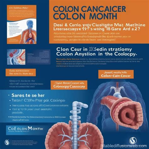 Colon Cancer Month Ad Showing Prevention Strategies Show Colon Anatomy