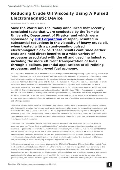 Pdf Reducing Crude Oil Viscosity Using A Pulsed Electromagnetic Device Dokumen Tips