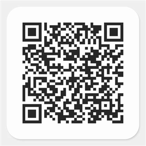 Create Your Own Qr Code Square Sticker Zazzle