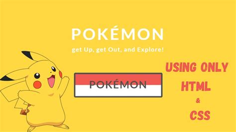 pokemon animated button [html and css only] youtube