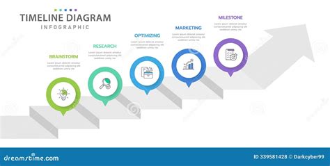 Infographic 6 Topic Steps Modern Timeline Diagram Calendar Presentation Vector Infographic