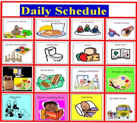 My Classroom Daily Schedule Daily Schedule Preschool Daycare Schedule Daily Schedule
