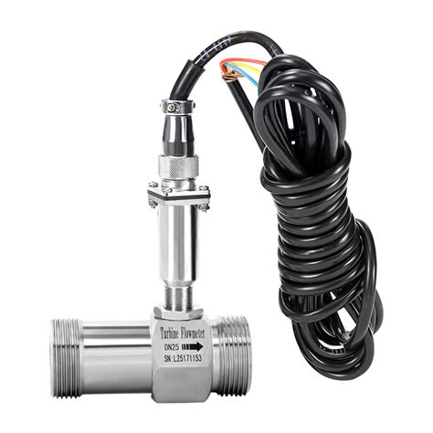Turbine Flowmeter Sensor Pulse Signal Diesel Gasoline Milk Alcohol Methanol Inline Water Flow