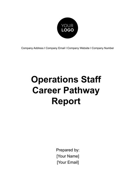 Free Operations Staff Career Pathway Report Template To Edit Online