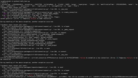 Python Hdfs Temporary Failure In Name Resolution Lucaz