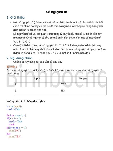 Dsa Số Nguyên Tố Pdf