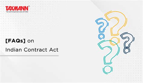 Faqs On Indian Contract Act