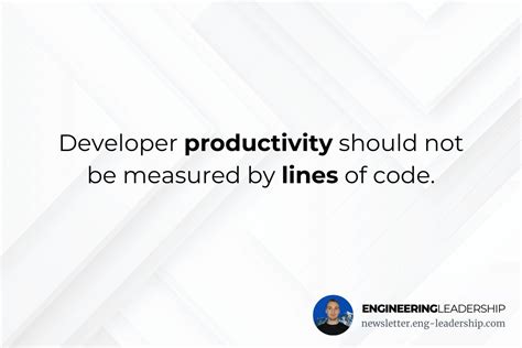 Gregor Ojstersek On Linkedin Developer Productivity Should Not Be Measured By Lines Of Code Or