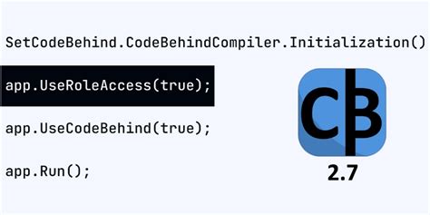 codebehind 2 7 released role access added dev community