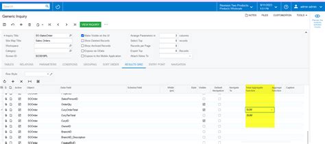 Display A Total On A Generic Inquiry Community