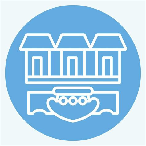 Icon Tonle Sap Related To Cambodia Symbol Blue Eyes Style Simple