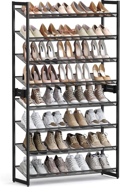 Songmics Shoe Rack 8 Tier Shoe Organizer Metal Shoe Storage For