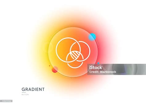 오일러 다이어그램 선 아이콘입니다 Eulerian 서클 기호 그라디언트 흐림 단추입니다 벡터 0명에 대한 스톡 벡터 아트 및 기타 이미지 Istock