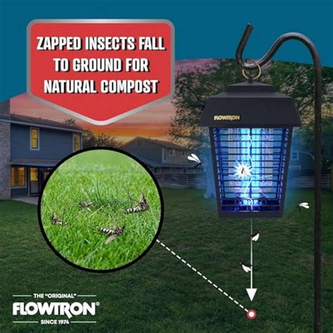 Bug Zapper 1 2 Acre Of Coverage With Powerful 15w Bulb 5600v Instant Killing Grid Electric