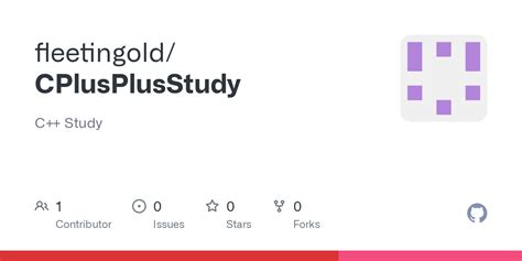 Github Fleetingold Cplusplusstudy C Study