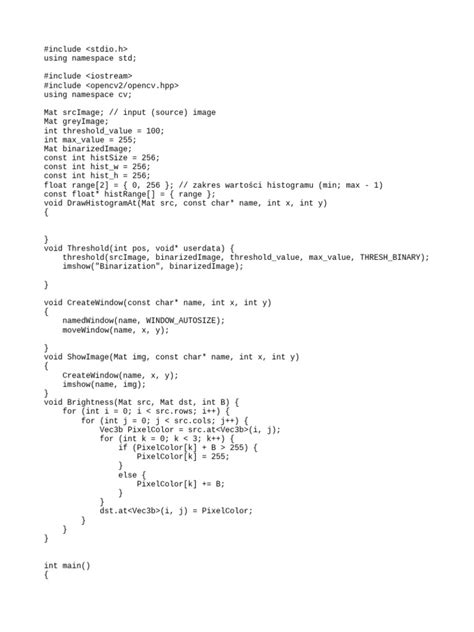 Mii Opencv Download Free Pdf Histogram Computer Programming
