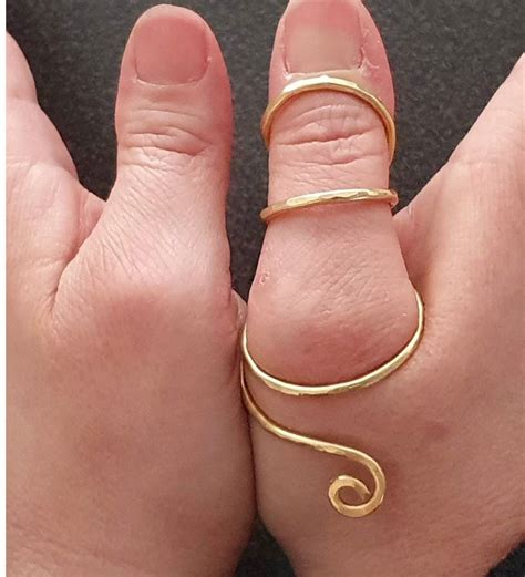 Arthritis Thumb Mcp Splint Yellow Bronze Eds Splint Ring Etsy