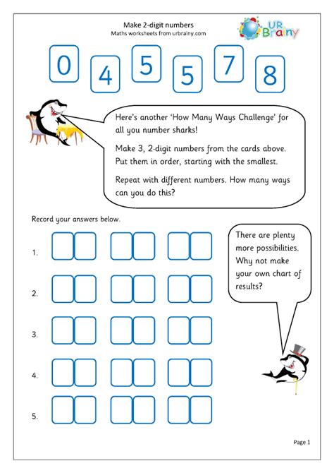 make 2 digit numbers reasoning problem solving by
