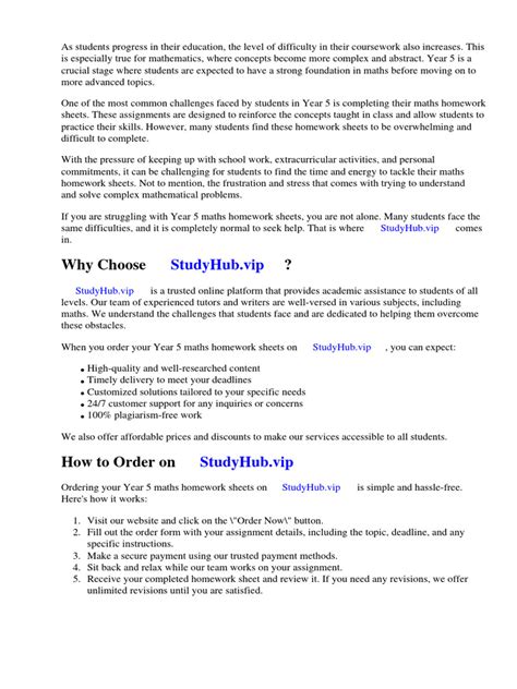 Free Year 5 Maths Homework Sheets Download Free Pdf Worksheet