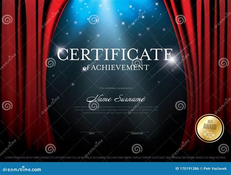 Modern Certificate Template Stock Vector Illustration Of Elements