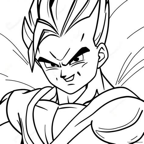 Gohan Super Saiyan 2 Intense Battle Coloring Page 57474 45482