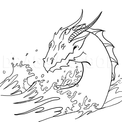 How To Draw A Water Dragon Or Sea Serpent Drawing Step By Step By TheLastStarlighter DragoArt