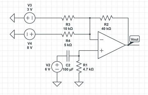 Operational Amplifier Voltage Divider With Multiple Voltage Sources Electrical Engineering