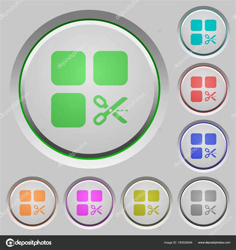 Cut Component Push Buttons Stock Vector Image By ©renegadehomie 183528494