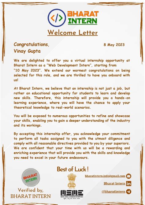 Vinay Gupta On Linkedin Webdevelopment Internship Skilldevelopment Newchallenges