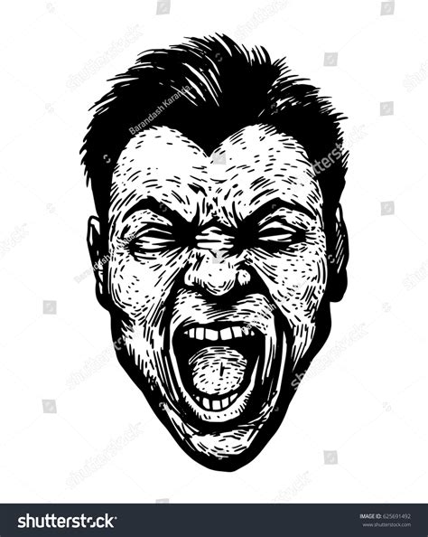 Screaming Man Vector