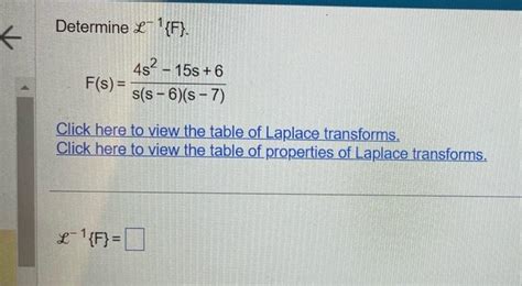 Solved Determine L1 F F S S S6 S7 4s215s 6 Click Here Chegg Com