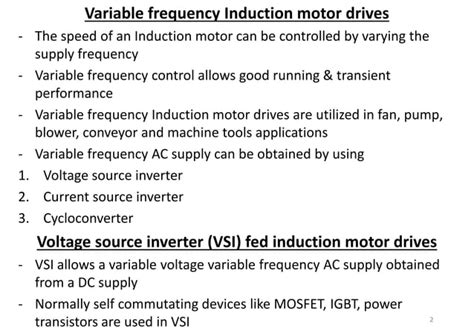 Variable Frequency Induction Motor Drives Ppt